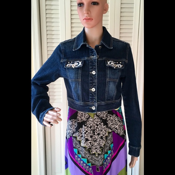 Vintage | Jackets & Coats | Vintagesuper Cool Cropped Denim Jacketmint ...